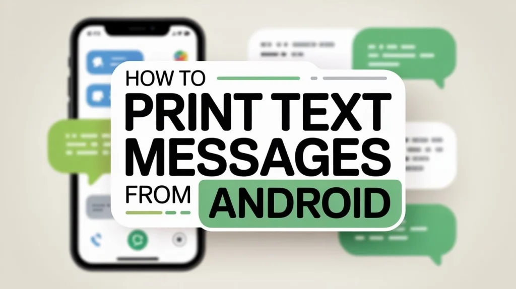 How To Print Text Messages From Android Easily